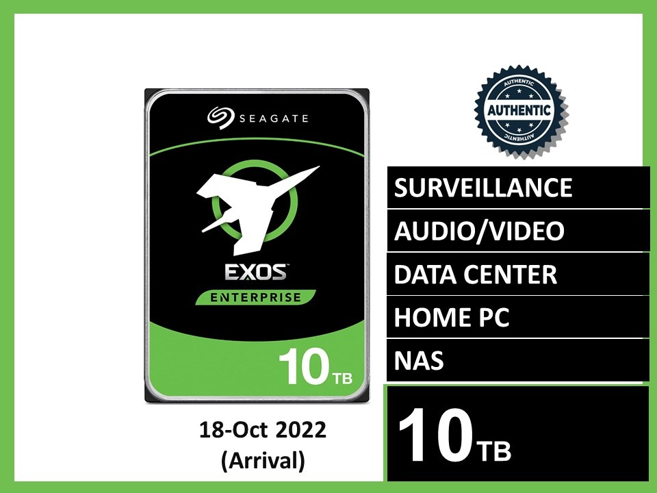 Seagate Exos 10TB SATA Harddisk 3.5", Computers & Tech, Parts ...