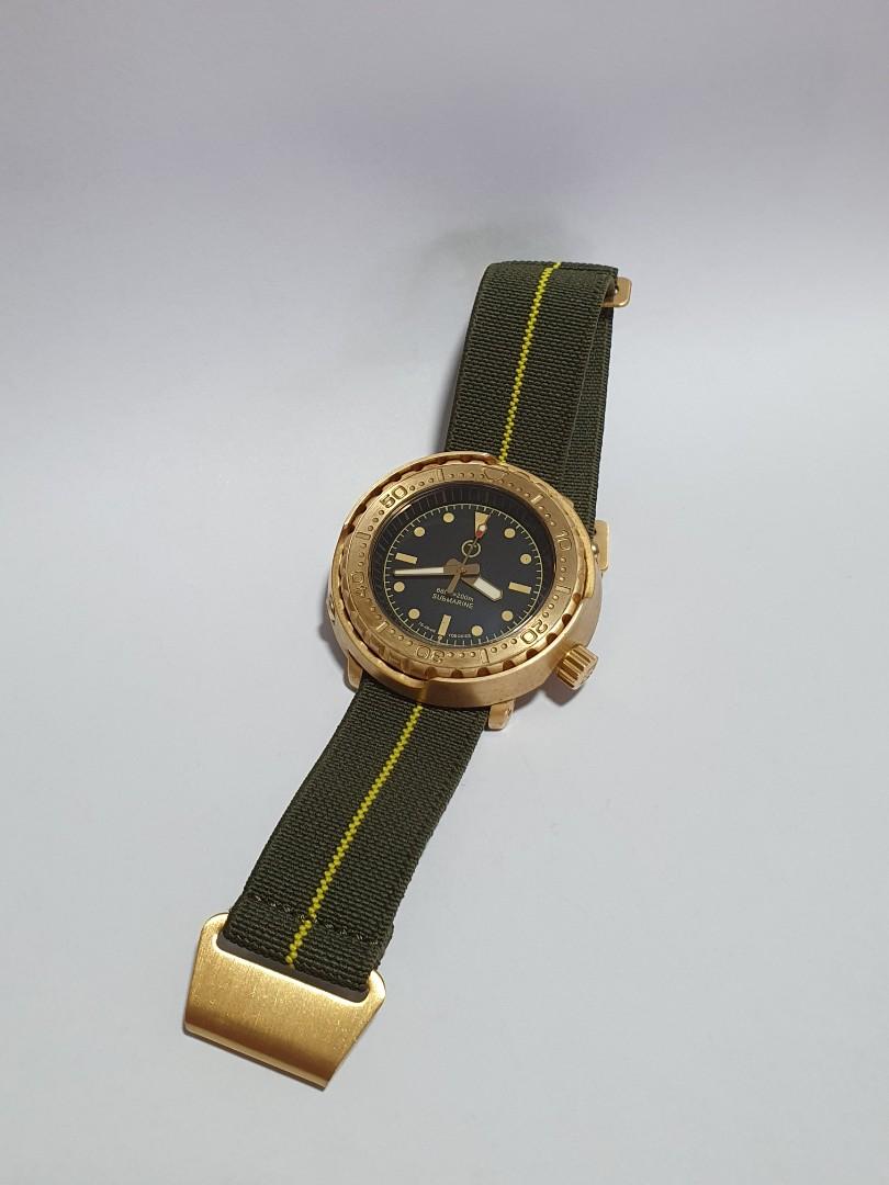Seiko bronze tuna mod Nh35 movement heimdallr, Men's Fashion, Watches ...