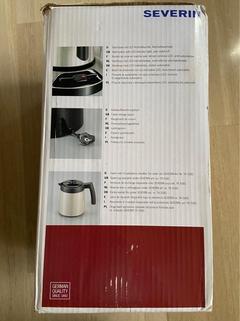 Severin Coffee Maker with Thermo Jug 1000W (KA-4160), TV & Home ...