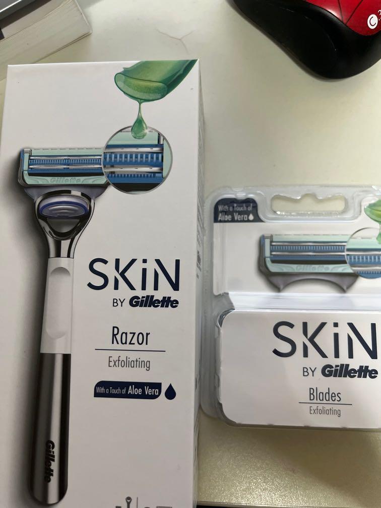 SKIN by Gillette shaver plus blades, Beauty & Personal Care, Men's ...