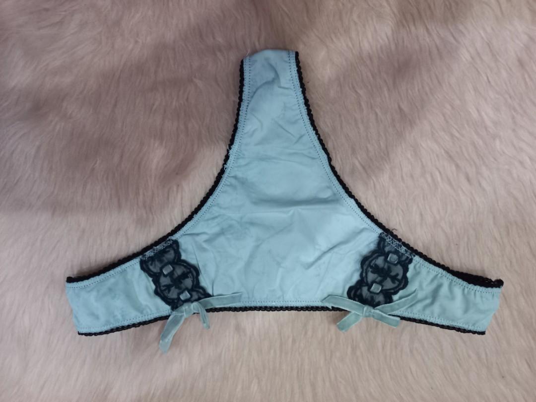 sky blue cotton cutie thong, Women's Fashion, Undergarments ...