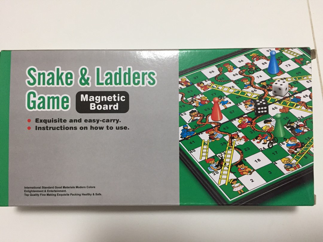Snake & Ladders Game **Magnetic Board**, Hobbies & Toys, Toys & Games ...