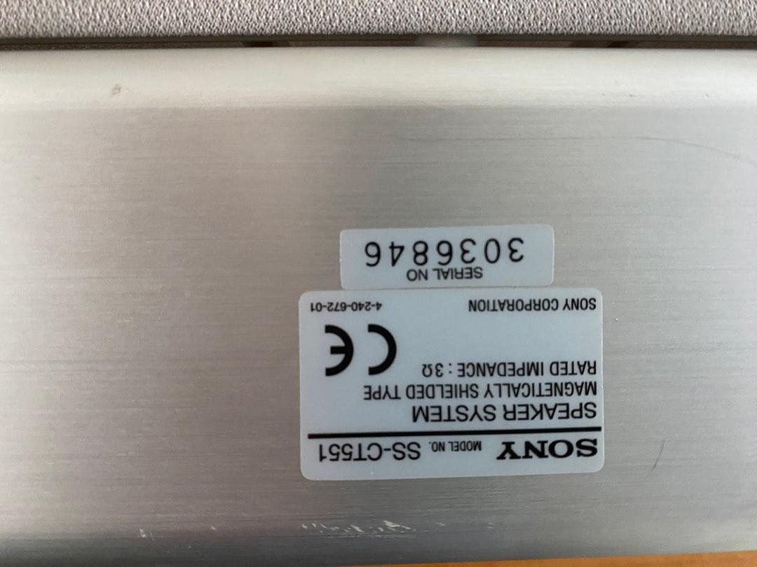 Sony mini sound bar SS CT551, Audio, Soundbars, Speakers & Amplifiers ...