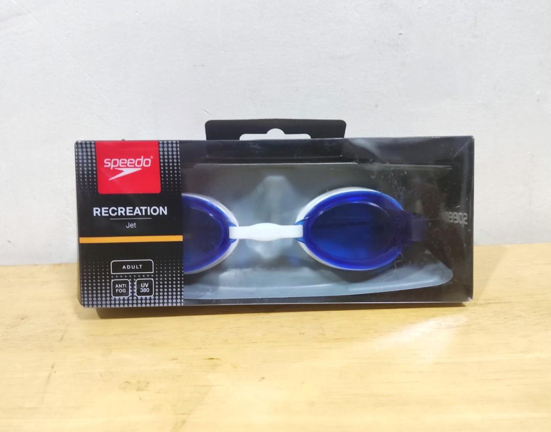 Speedo Recreation Jet Swimming Goggles- Blue, Sports Equipment, Sports ...