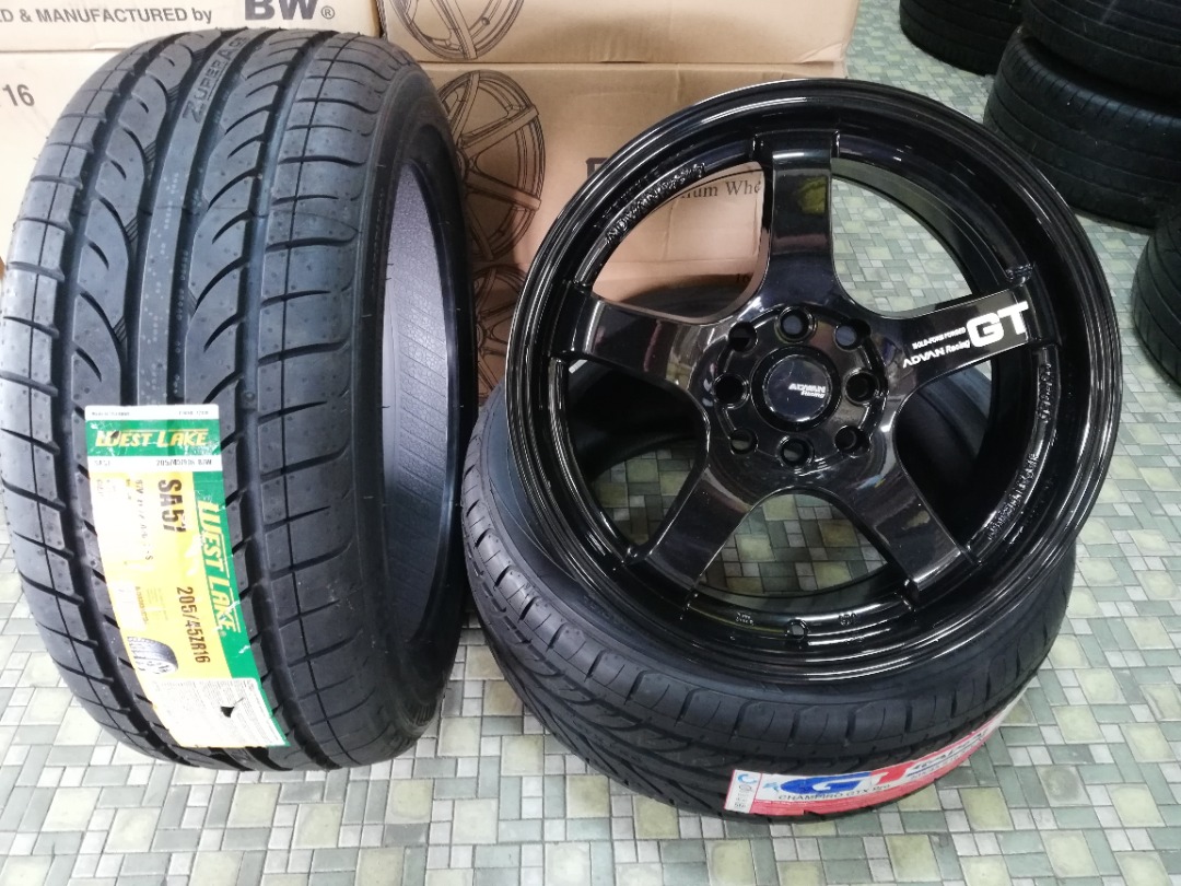 sport rim advan GT racing 16 inch siap tayar baru 16, Auto Accessories ...