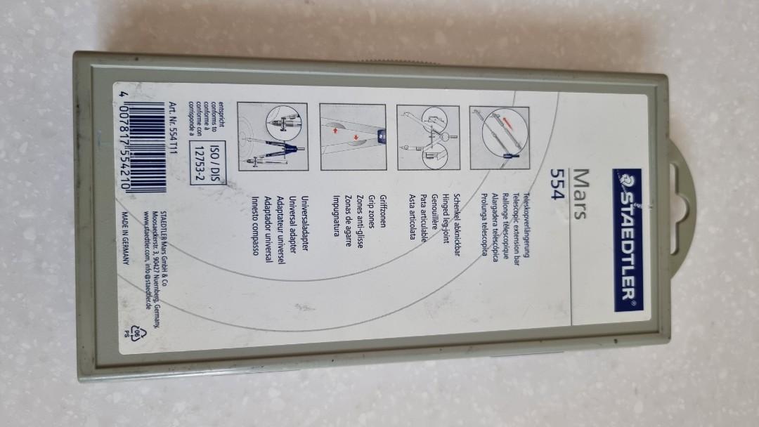 Staedtler Mars 554 Compass Set, Hobbies & Toys, Stationary & Craft ...