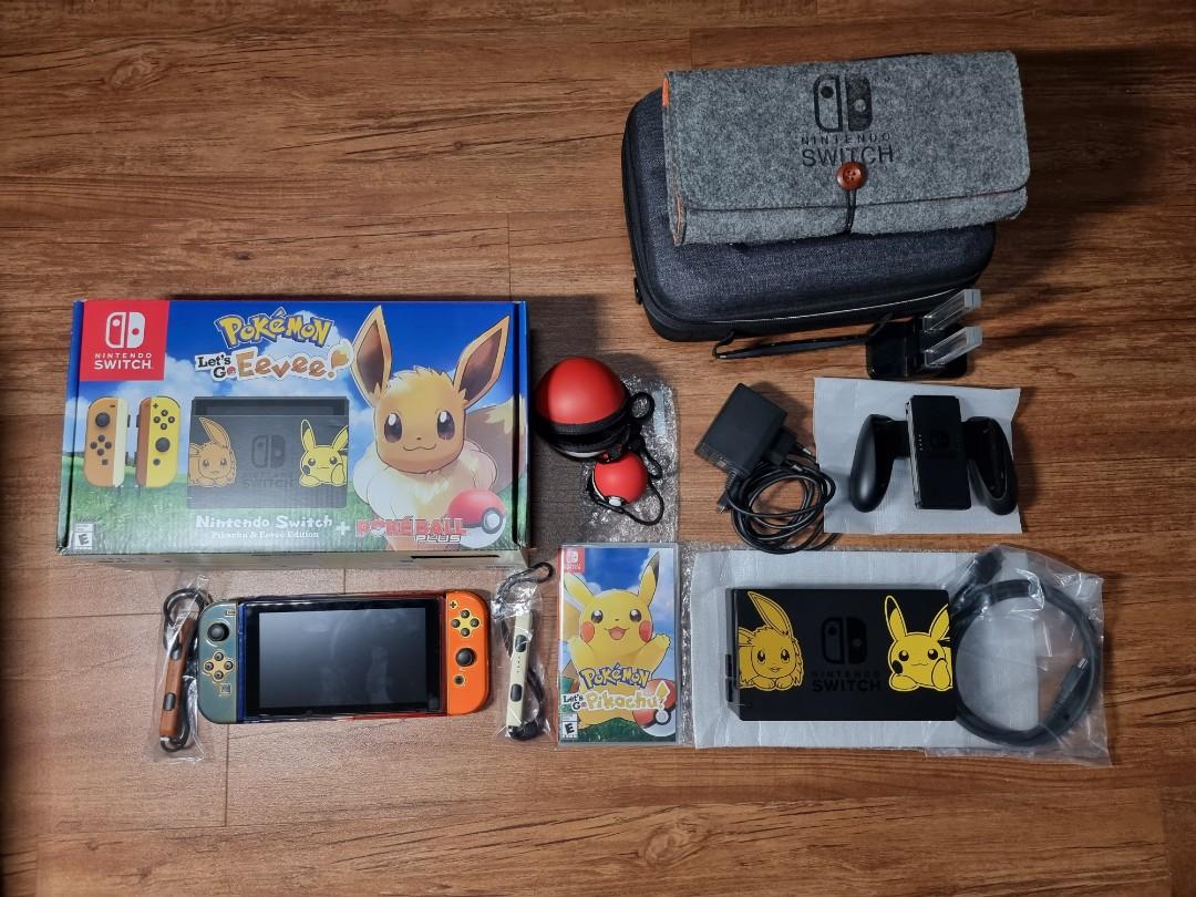 Switch Console [pikachu And Eevee Edition] With Accessories Video