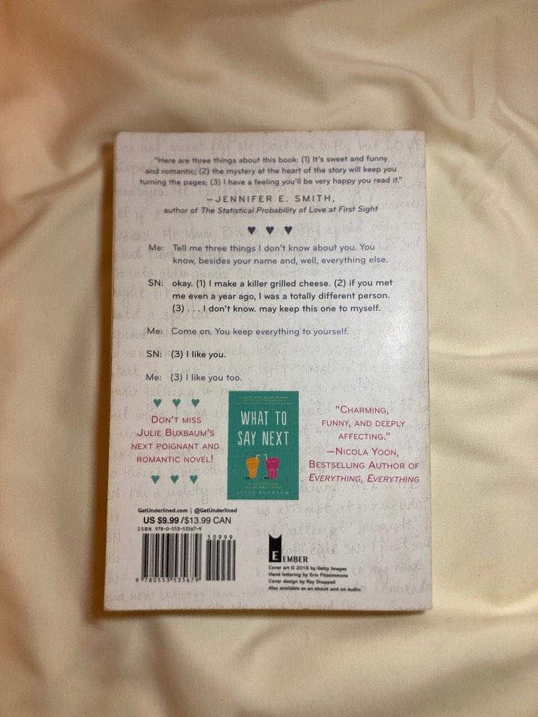 tell me three things by julie buxbaum, Hobbies & Toys, Books ...