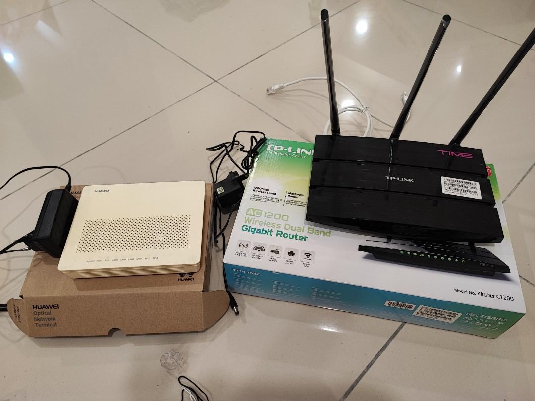 Time router and modem, Computers & Tech, Parts & Accessories ...