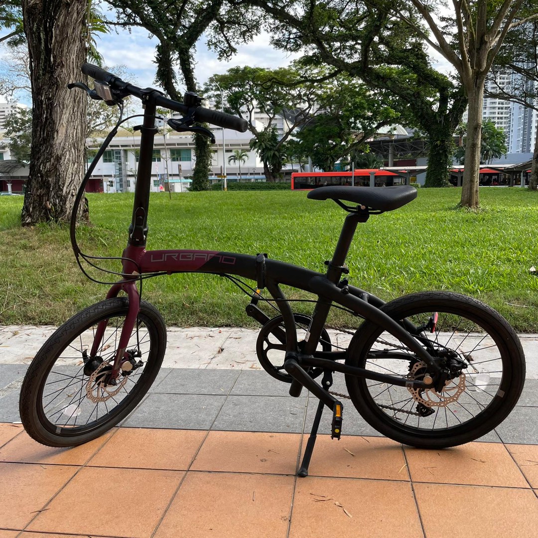 TP-POLYGON Urbano 3 Foldable Bicycle 20Inch Purple, Sports Equipment ...