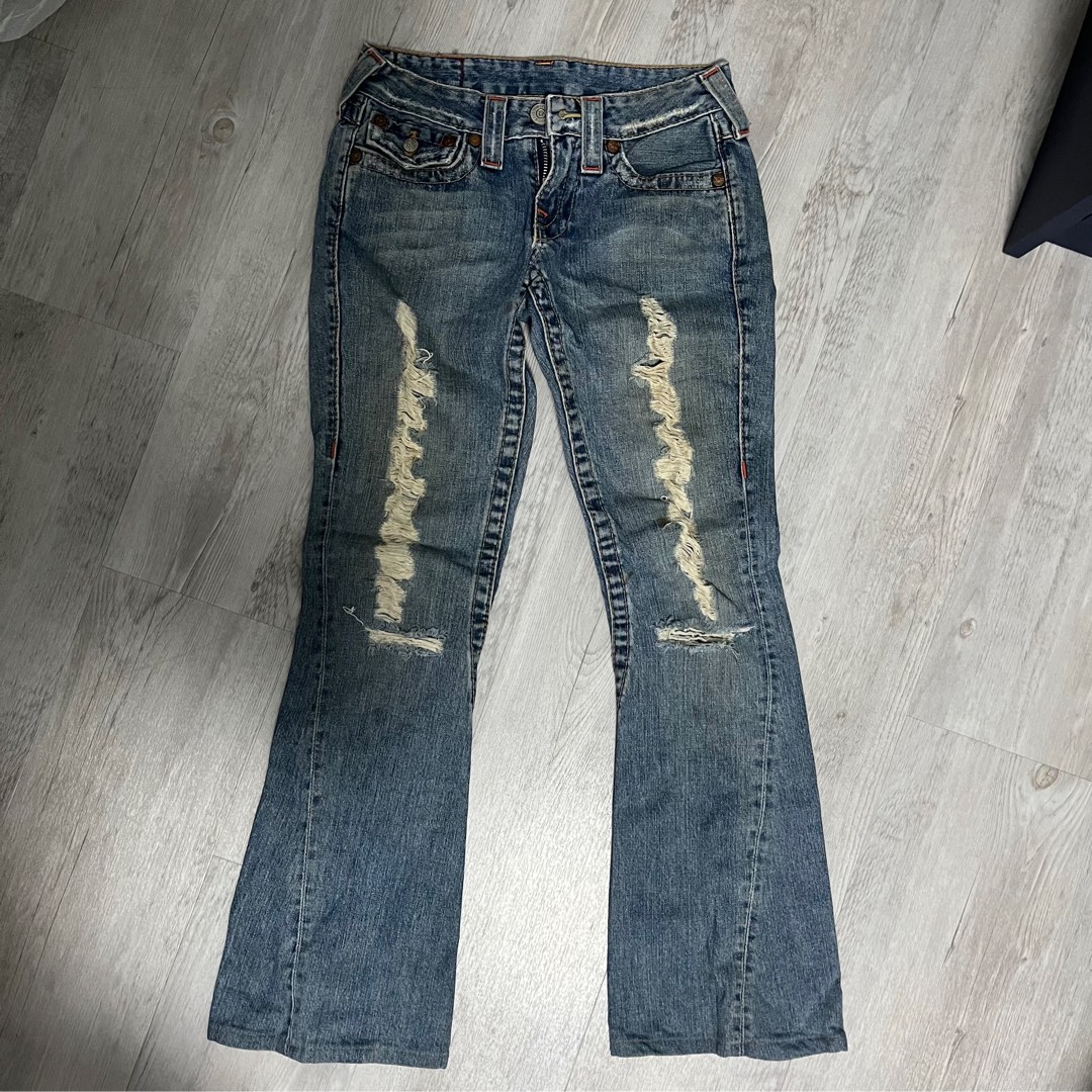 True Religion joey selection ripped flare skinny vintage bell bottom ...
