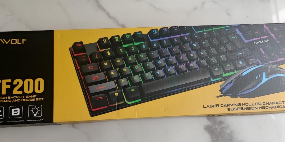 T-Wolf keyboard and mouse set., Computers & Tech, Parts & Accessories ...