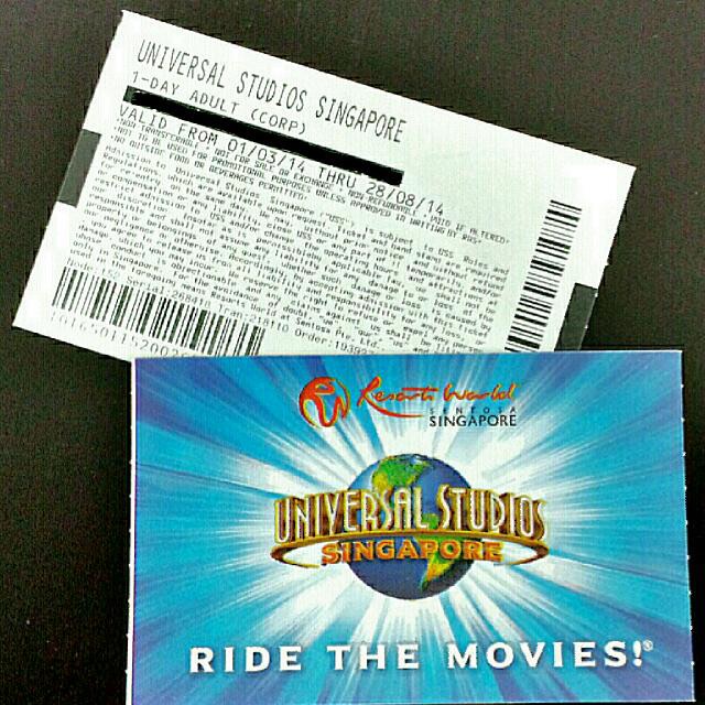 Universal Studios Ticket ( With F&B Voucher), Tickets & Vouchers, Local ...