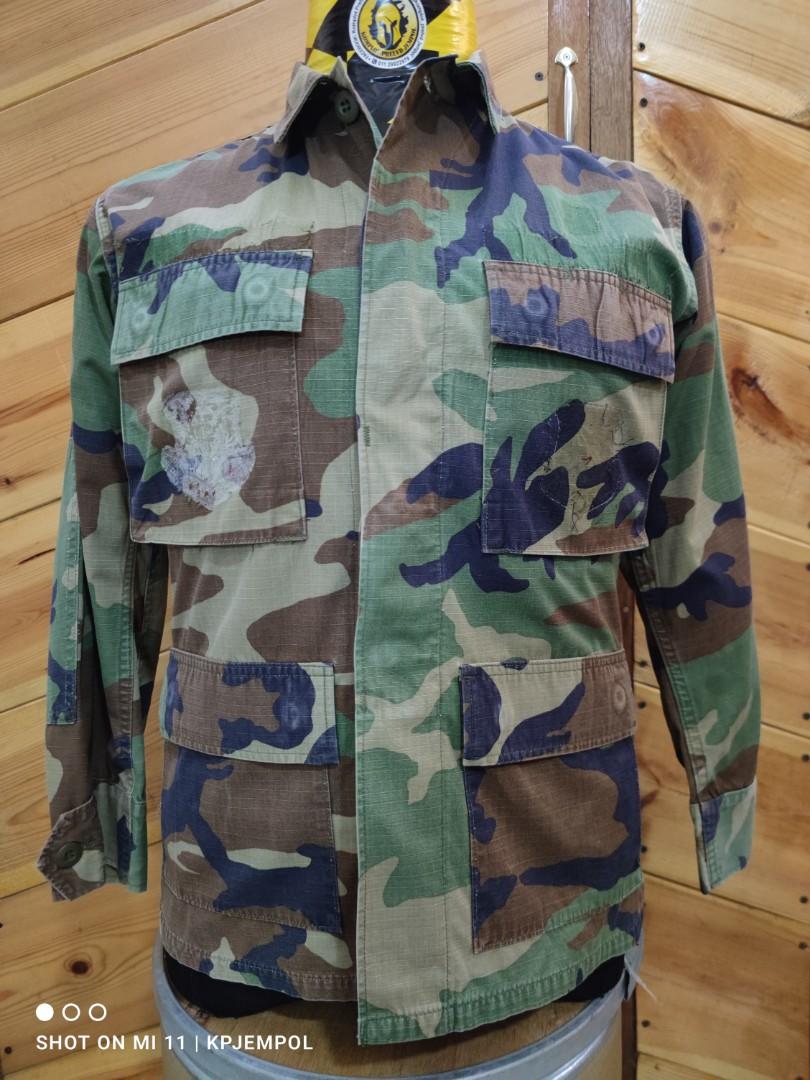US Amy Woodland Camouflage Pattern Combat Jacket, Men's Fashion, Coats ...
