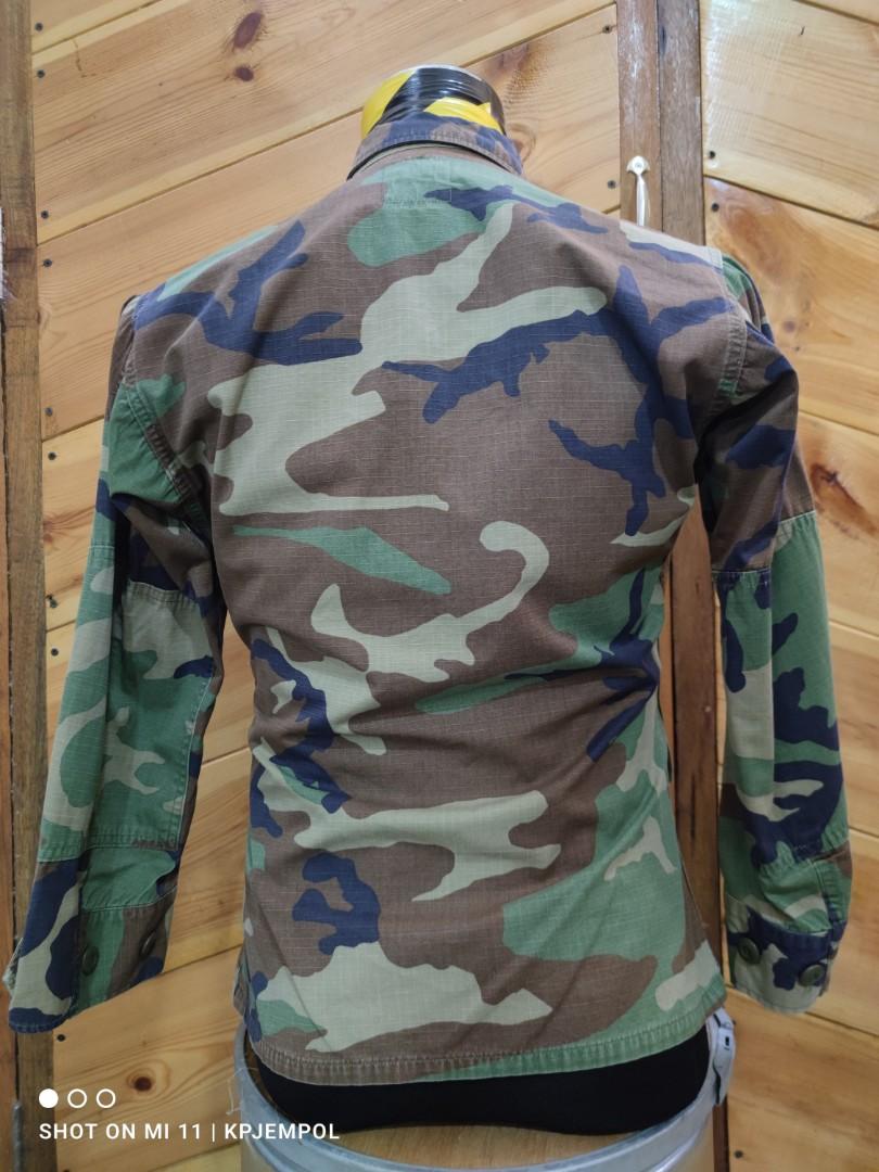 US Amy Woodland Camouflage Pattern Combat Jacket, Men's Fashion, Coats ...