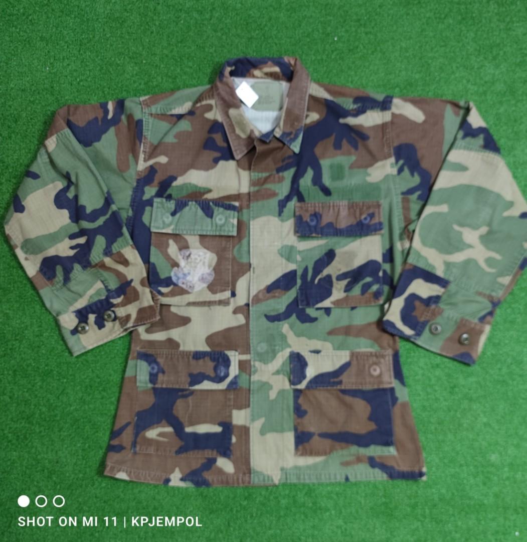 US Amy Woodland Camouflage Pattern Combat Jacket, Men's Fashion, Coats ...