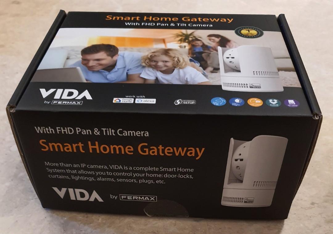 VIDA Smart Home Gateway with FHD pan & tilt camera, Furniture & Home ...