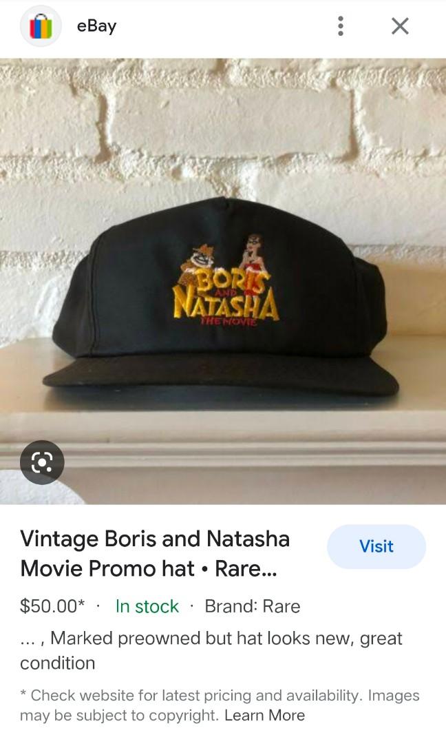 Vintage Boris and Natasha The Movie Hat, Men's Fashion, Watches & Accessories, Caps & Hats on ...