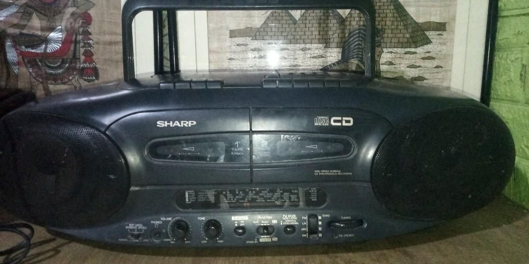 Vintage sharp boombox, Audio, Portable Music Players on Carousell