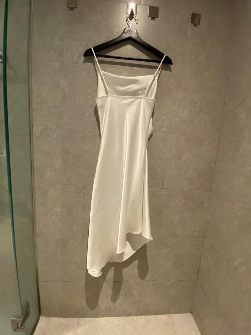 Wardrobemess satin cow neck dress, Women's Fashion, Dresses & Sets ...