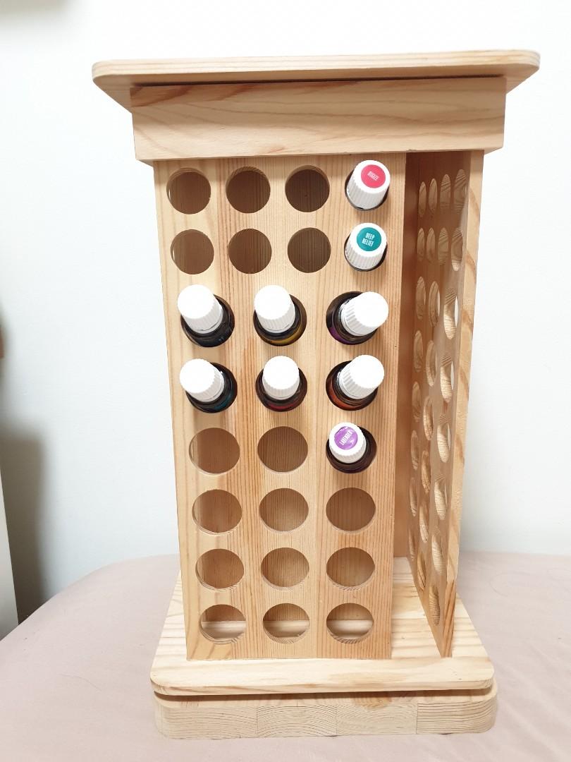 Wooden Rotating Rack for Essential Oils, Furniture & Home Living, Home ...