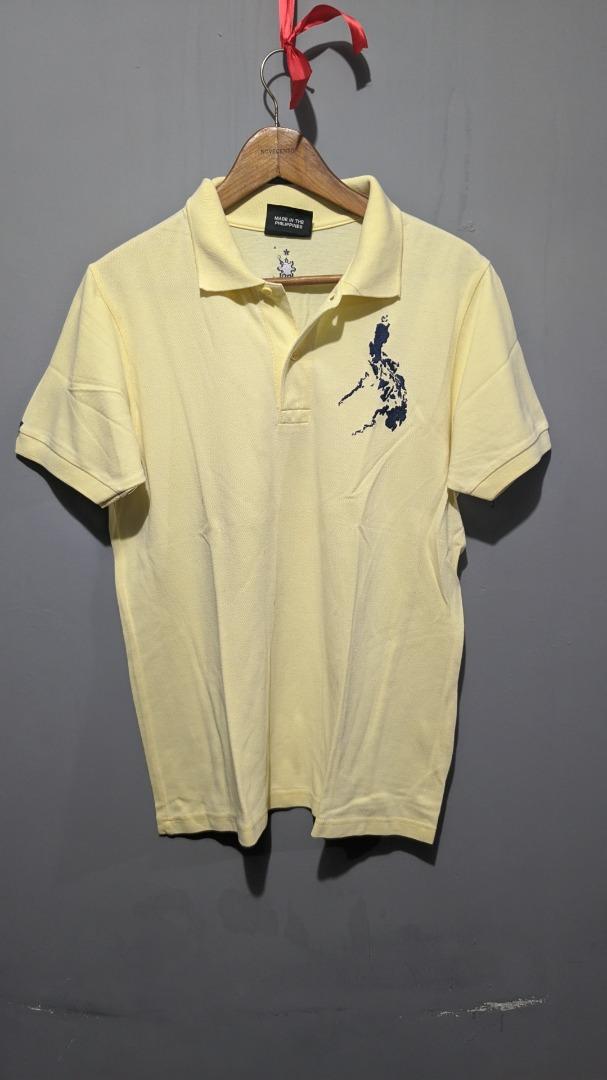 Yellow Philippine Map Logo Polo Shirt, Men's Fashion, Tops & Sets ...