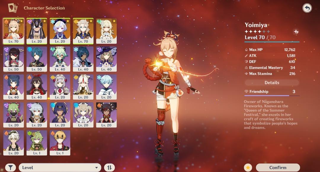 YOIMIYA + SIG WEAPON + CYNO + ALBEDO + QIQI / UNSET BDAY / 65 FRAGILE ...