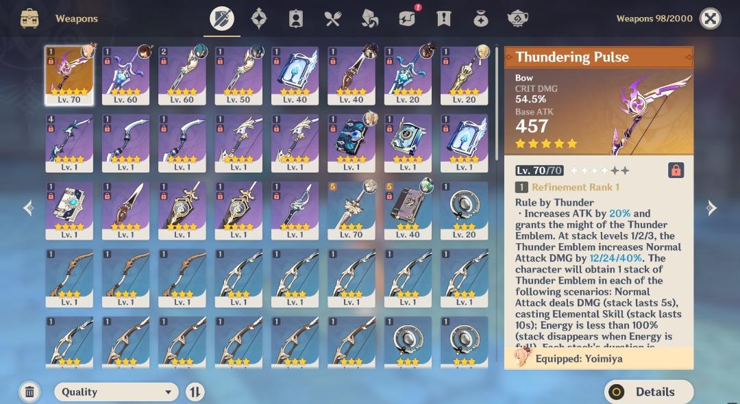 YOIMIYA + SIG WEAPON + CYNO + ALBEDO + QIQI / UNSET BDAY / 65 FRAGILE ...