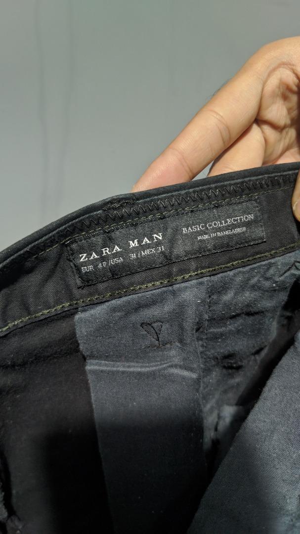Zara Man Basic: Black Chinos, Men's Fashion, Bottoms, Chinos on Carousell