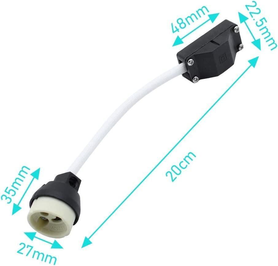 [2558] BlueXP 8 Pack GU10 Lamp Holder 2A 250V GU10 Ceramic Lamp Bases ...