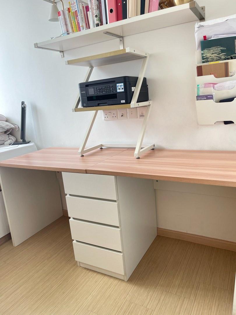 2 Pax home office desk, Furniture & Home Living, Furniture, Tables ...