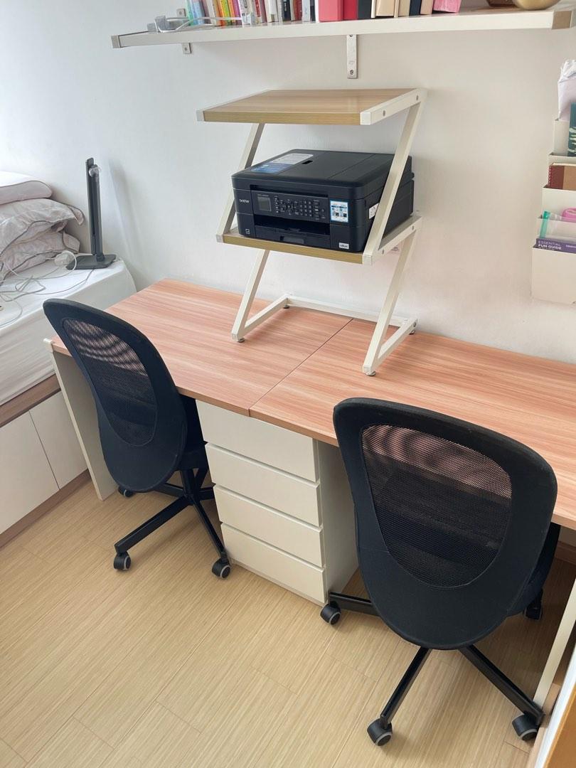 2 Pax home office desk, Furniture & Home Living, Furniture, Tables ...