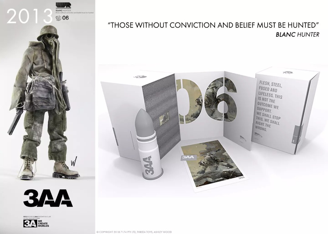 3AA THREEA Membership Pack WWR WORLD WAR ROBOT NOM BLANC HUNTER 1:6th ...