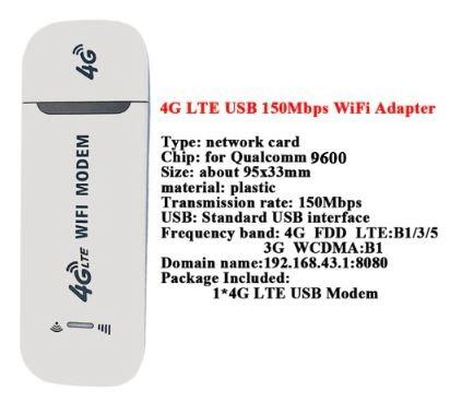 G G Lte Wireless Usb Wifi Mobile Broadband Hotspot Modem Stick Sim Card Router Dongle Ethernet