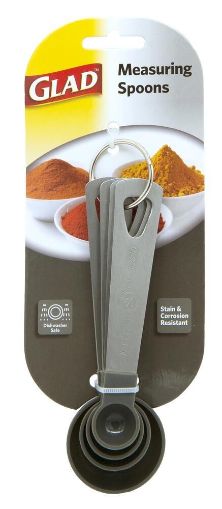 4 PC SET GLAD Measuring Spoon Quarter Half Teaspoon Tablespoon ...