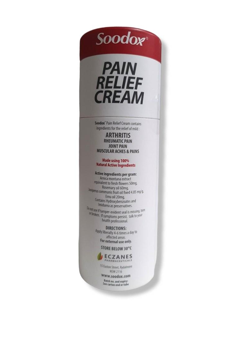 澳洲 Soodox Pain Relief Cream 天然痛楚舒緩軟膏 100g doxton 止痛膏, 健康及營養食用品, 按摩紓緩用品 ...