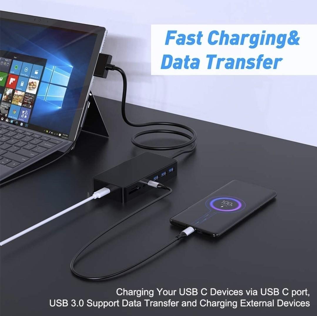 A2) Microsoft Surface Dock for Surface Pro 4/5/6, Rocketek 12 in 1 USB ...