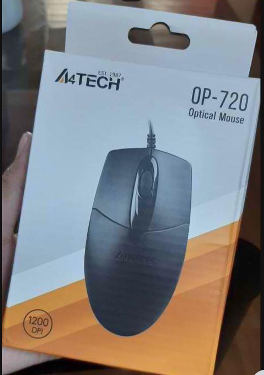 A4Tech OP-720, 1200 DPI, Symmetric, Dust-Resistant Wheel, Plug & Play ...