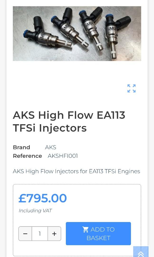 AKS INJECTOR EA113 Golf Gti Golf R Audi S3 Audi TT Audi TTS, Car ...