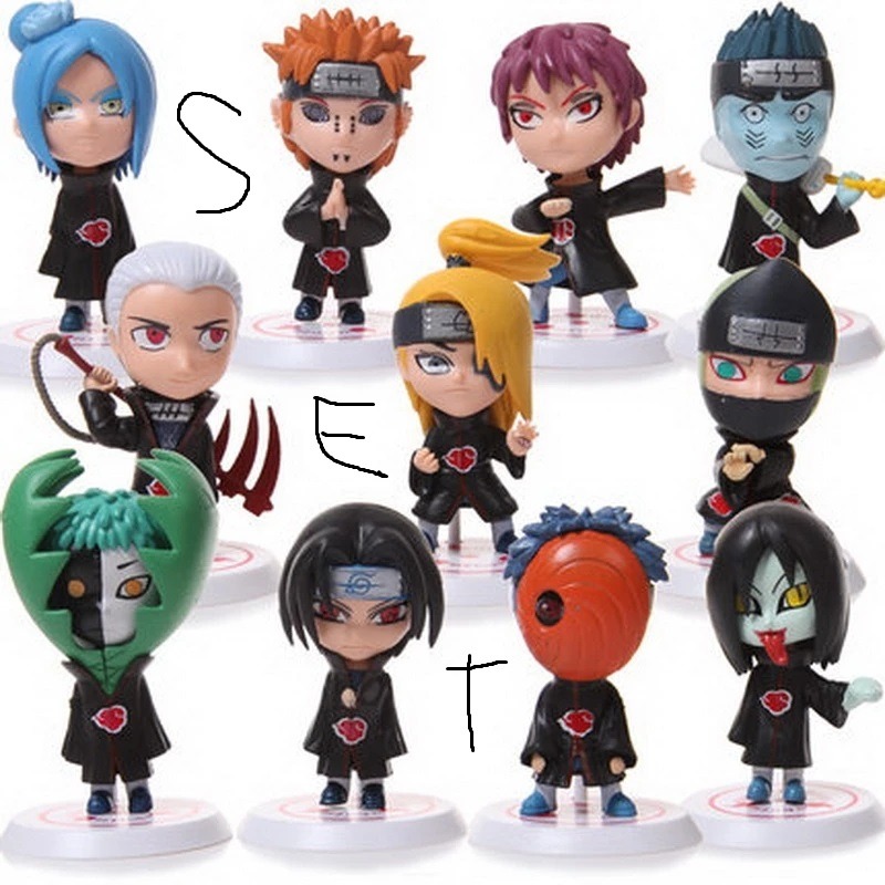 Anime Naruto Shippuden Akatsuki Pain Hidan Kakuzu Action Figure PVC ...