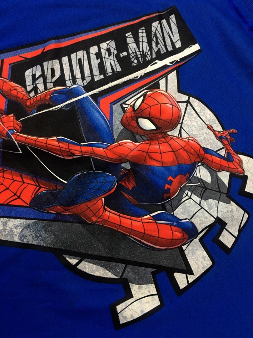 Anta x Marvel Dri-fit Spider Man round neck shirt, Babies & Kids ...