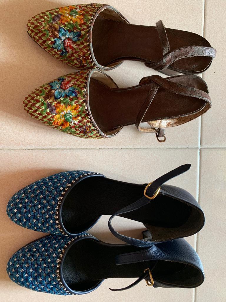 Authentic peranakan shoes from 1950s with potong beads, Luxury ...