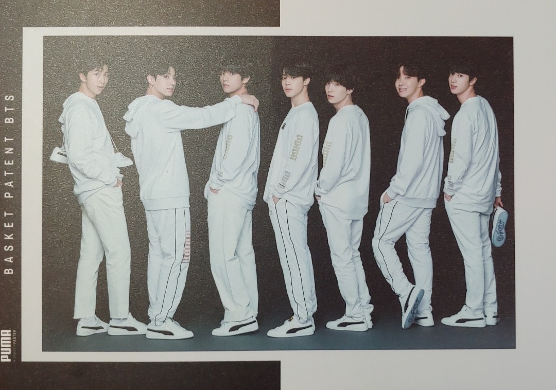 Authentic PUMA x BTS A4 Standee (PUMA Basket Patent store display POP ...