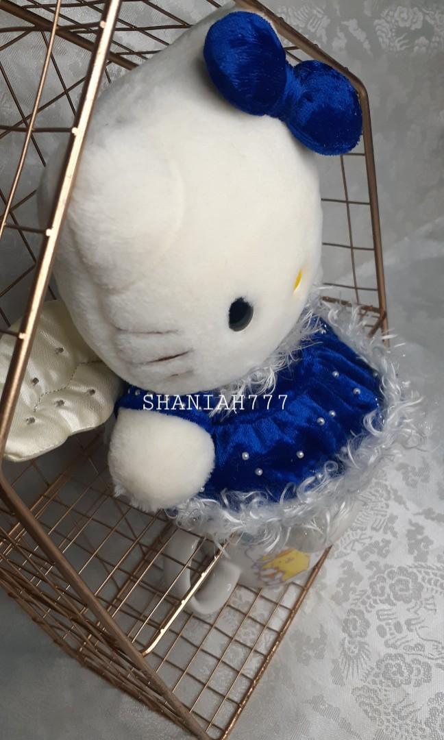 Authentic Vintage 1999 SANRIO Hello Kitty Blue Velvet Angel 7" NTT ...