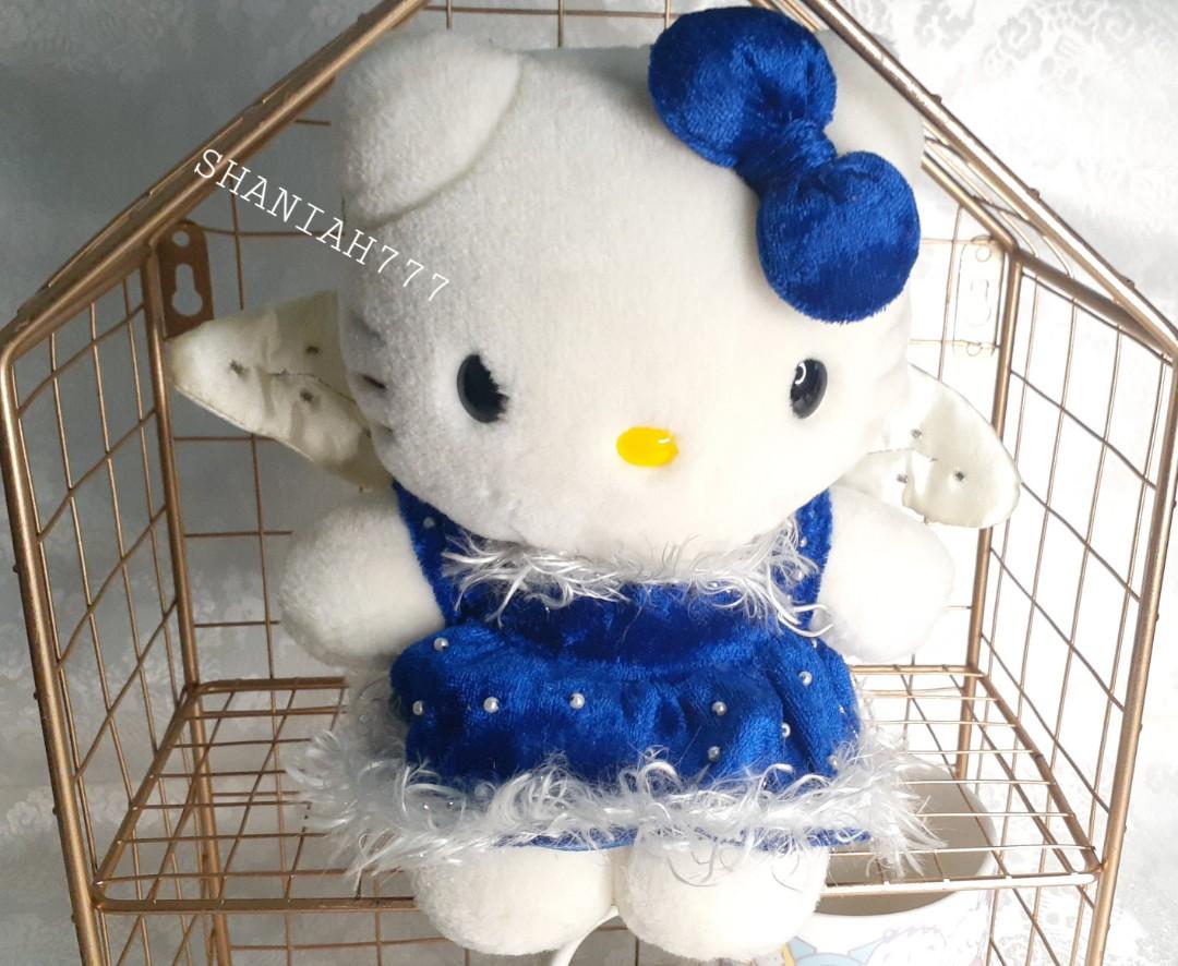 Authentic Vintage 1999 SANRIO Hello Kitty Blue Velvet Angel 7" NTT ...
