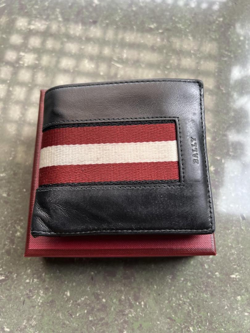 BALLY Wallet Brasai Black Bovine Plain ORIGINAL, Fesyen Pria, Tas ...