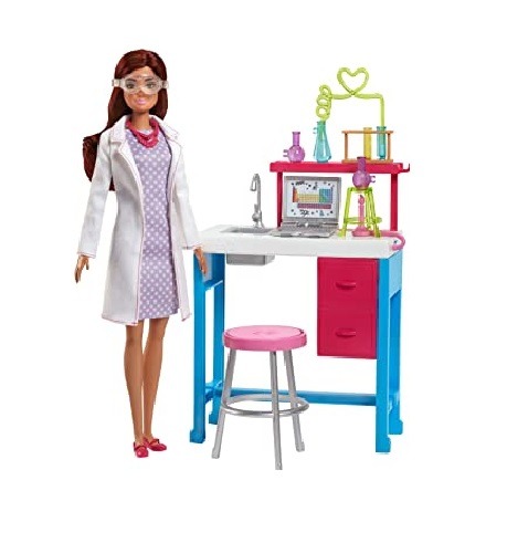 BARBIE Science Lab Playset You Can Be Anything Laboratory Doll House ...