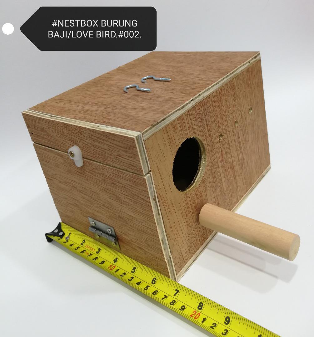 Bird NestBox Kotak Telur Sarang Burung Baji Budgie Lovebird Cockatiel ...