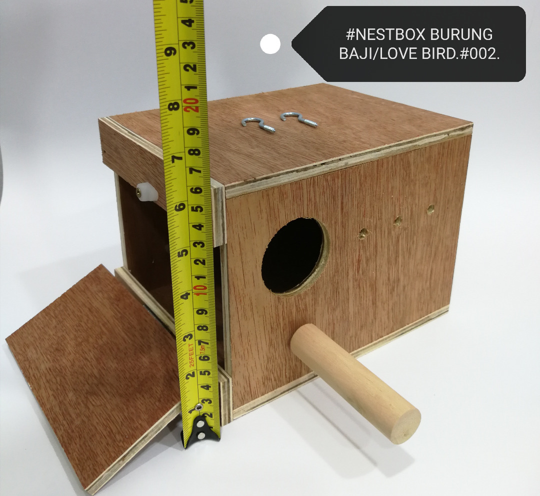 Bird NestBox Kotak Telur Sarang Burung Baji Budgie Lovebird Cockatiel ...
