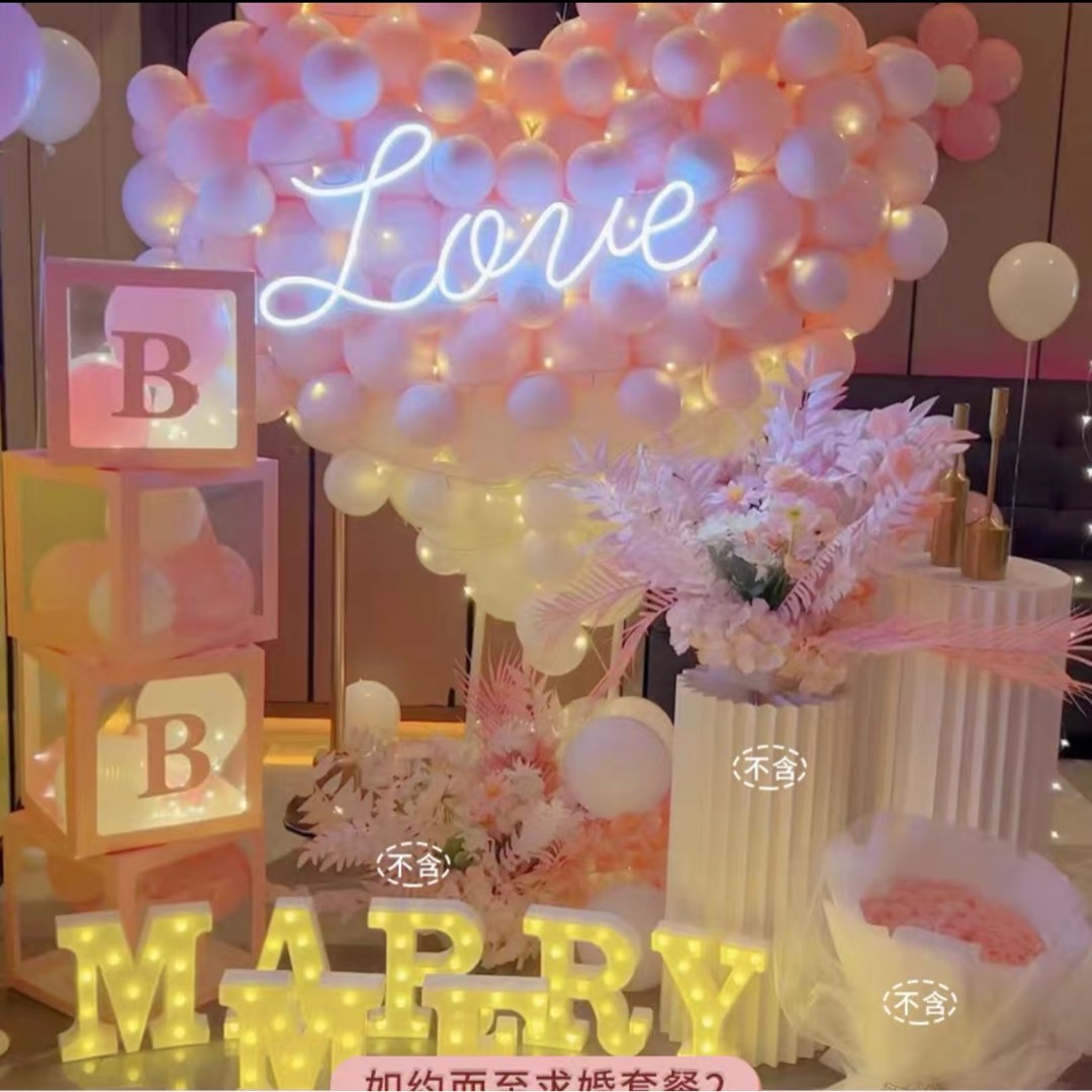 Birthday/proposal party setup, Hobbies & Toys, Stationery & Craft ...